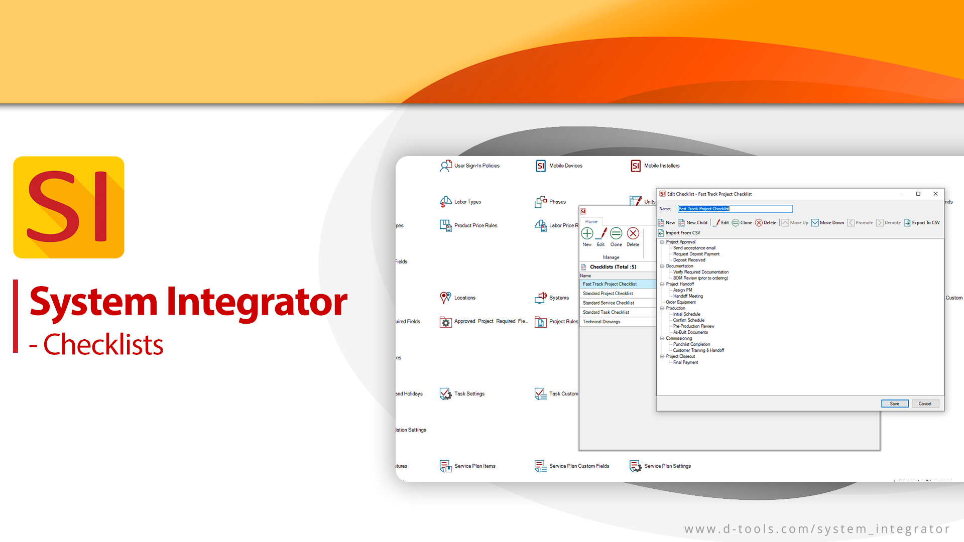 System Integrator Checklists 1169